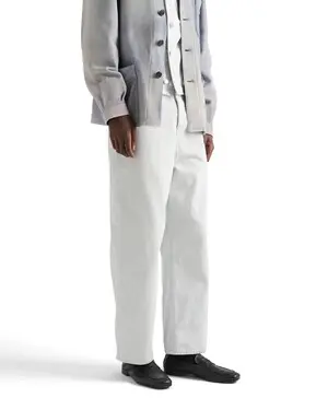 Prada Regular Fit Bleached Denim Jeans - Light Blue