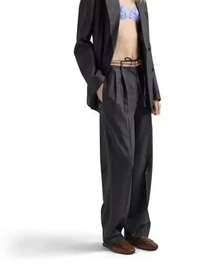 Prada Checked Wool Pants - Grey