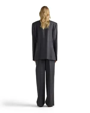Prada Checked Wool Pants - Grey