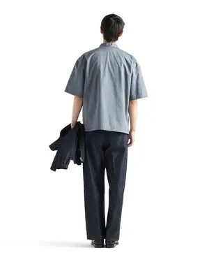 Prada Short-sleeved Technical Cotton Shirt - Grey