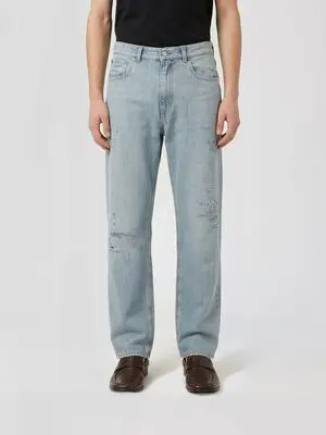 MAISON MARGIELA Straight Leg Cotton Denim Jeans - Blue