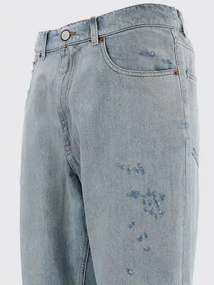 MAISON MARGIELA Straight Leg Cotton Denim Jeans - Blue