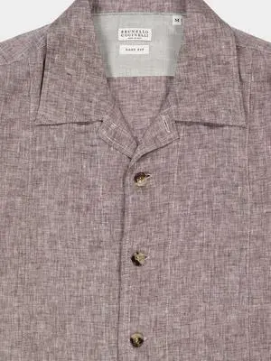 Brunello Cucinelli Linen Casual Shirt - Brown