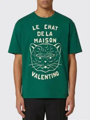 Valentino Garavani Printed Cotton Crew Neck T-shirt - Green