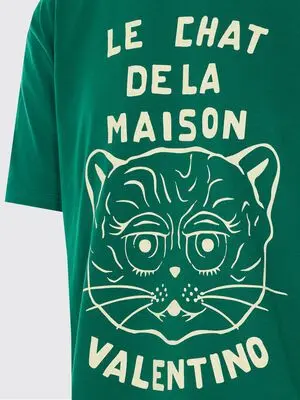 Valentino Garavani Printed Cotton Crew Neck T-shirt