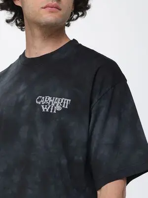 Carhartt Work In Progress Cotton Crew Neck T-shirt With Print - Grey