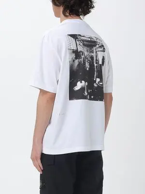 Stone Island Cotton Crew Neck T-shirt With Print - White