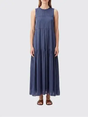 Aspesi Tiered Maxi Dress - Blue