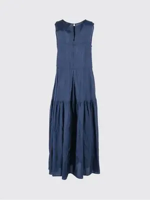 Aspesi Tiered Maxi Dress - Blue