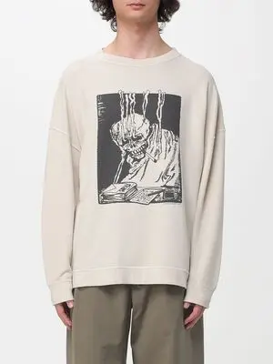 Our Legacy Graphic Print Cotton Crewneck Sweatshirt - Beige