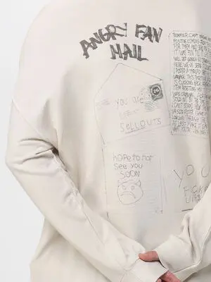 Our Legacy Graphic Print Cotton Crewneck Sweatshirt - Beige