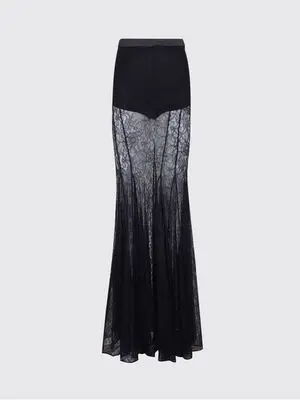 Elisabetta Franchi Long Lace Skirt - Black