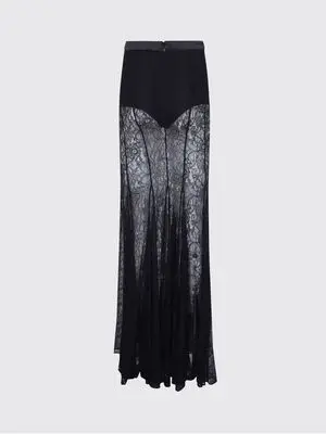 Elisabetta Franchi Long Lace Skirt - Black