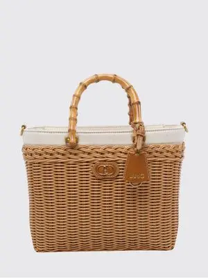 Liu Jo Woven Handbag With Bamboo Handle