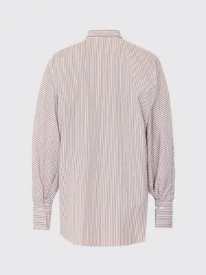 Brunello Cucinelli Striped Cotton Shirt - Brown