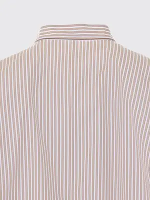 Brunello Cucinelli Striped Cotton Shirt - Brown