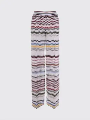 Missoni Cotton Blend Zig-zag Pattern Wide-leg Trousers - Multicolor