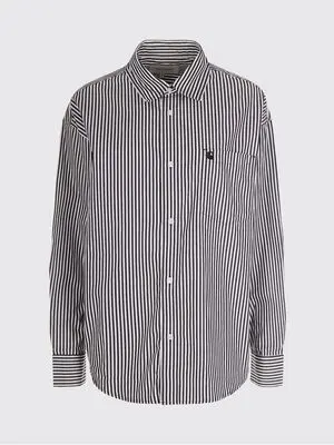 Carhartt Work In Progress Cotton Button-up Shirt With Embroidered Logo Pocket - Striped