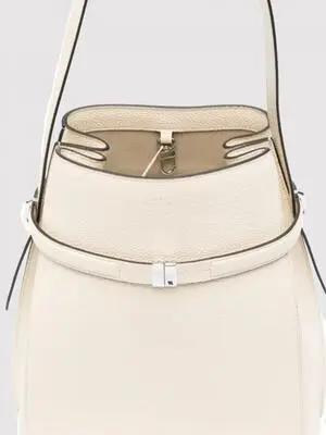 TOTEME Grained Leather Bucket Bag - White