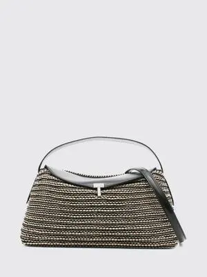 TOTEME Woven Leather T-lock Bag - Black
