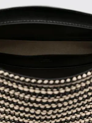 TOTEME Woven Leather T-lock Bag - Black
