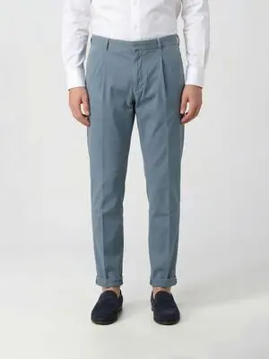 Incotex Cotton Linen Chino Trousers - Gnawed Blue