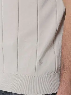 MANUEL RITZ Cotton Knit Polo Shirt - Beige