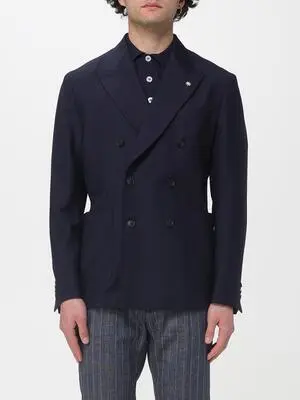 MANUEL RITZ Double Breasted Blazer - Blue