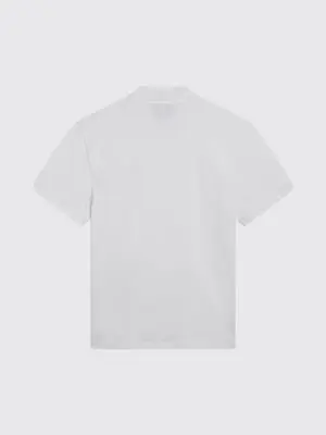 AMI Paris Logo Cotton Polo Shirt - White