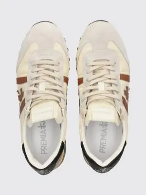Premiata Lucy Suede And Nylon Low-top Lace-up Sneakers - White