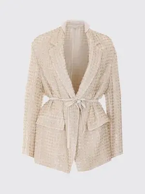 Brunello Cucinelli Silk Organza Blazer With Embroidered Sequins