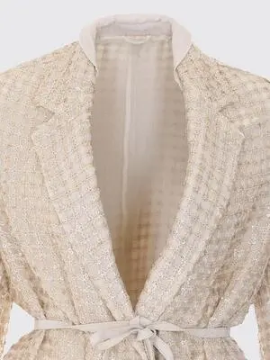 Brunello Cucinelli Silk Organza Blazer With Embroidered Sequins