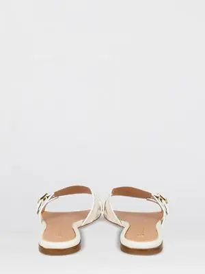 Santoni Buckled Heeled Sandals - White