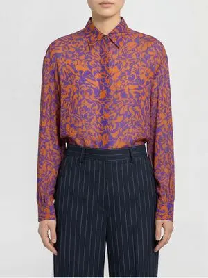 Dries Van Noten Abstract Print Viscose Shirt - Yellow