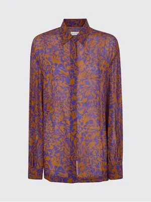 Dries Van Noten Abstract Print Viscose Shirt - Yellow