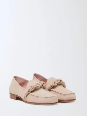 Fabiana Filippi Suede Loafers With Knot Detail - Rope
