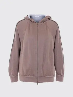 Brunello Cucinelli Zip-up Cotton Blend Hoodie