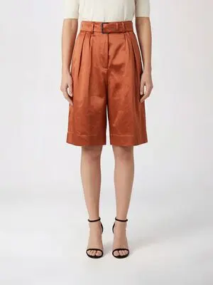 Dries Van Noten Cotton Blend Belted Shorts - Yellow