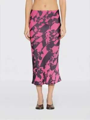Dries Van Noten Printed Jersey Midi Skirt