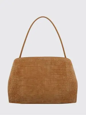 FERRAGAMO Croc-effect Shoulder Bag - Beige