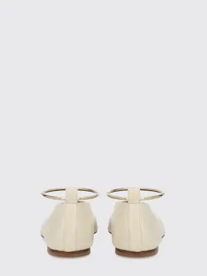 JIL SANDER Ballet Flat With Ankle Strap Detailing - Beige