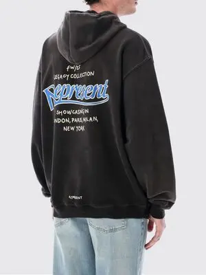 REPRESENT Distressed Logo Hoodie - Black