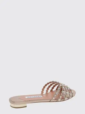 AQUAZZURA Tequila Embellished Slip-on Sandals