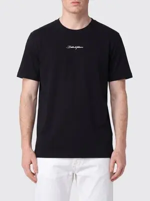 Dolce & Gabbana Cotton Crew-neck T-shirt With Logo - Black