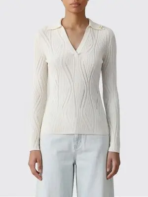 Liu Jo Knit Polo Shirt With Sequin Embellishments - Milk