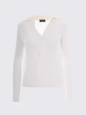 Liu Jo Knit Polo Shirt With Sequin Embellishments - Milk