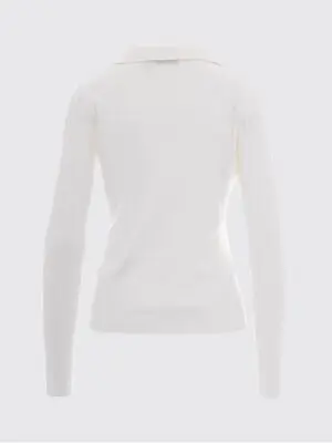 Liu Jo Knit Polo Shirt With Sequin Embellishments - Milk