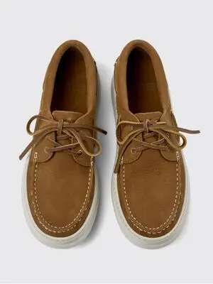 Camper Suede Boat Loafers - Brown