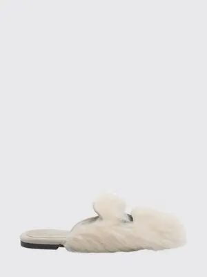 Dolce & Gabbana Shearling Slippers - Beige