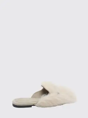 Dolce & Gabbana Shearling Slippers - Beige